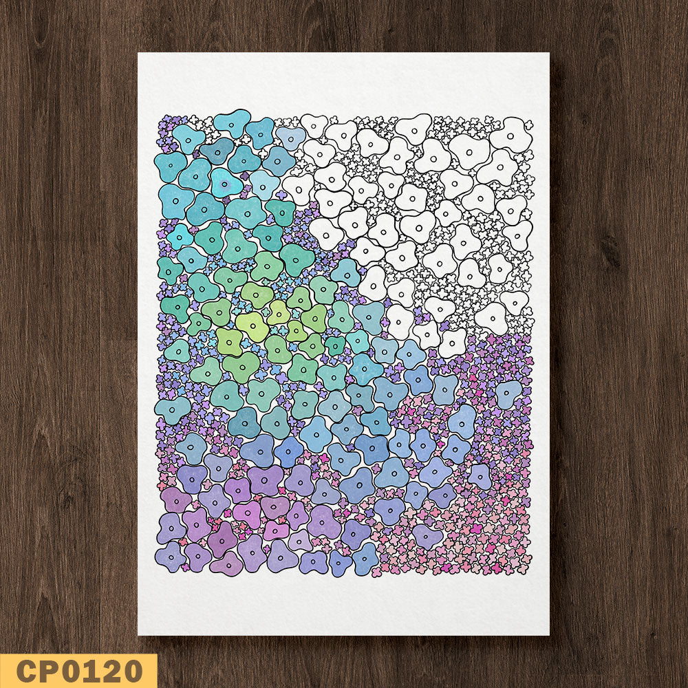 Forget Me Not Pattern Coloring Page – GRIFIK